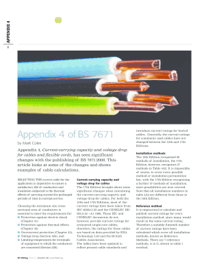 Appendix 4 Of Bs 7671 - Fill Online, Printable, Fillable, Blank | pdfFiller