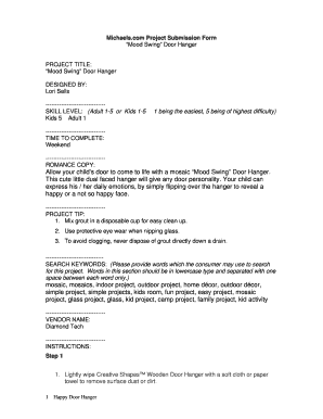 Fillable Online com Project Submission Form Fax Email Print - pdfFiller