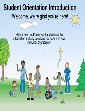 Fillable Online Student Orientation Introduction Fax Email Print ...
