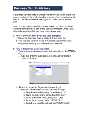 Fillable Online Business Card Guidelines Fax Email Print - pdfFiller