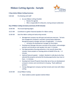 Ribbon Cutting Ceremony Program