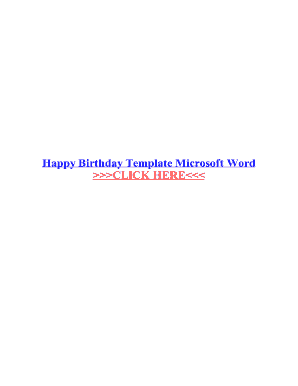 Fillable Online Happy Birthday Template Microsoft Word Fax Email Print ...