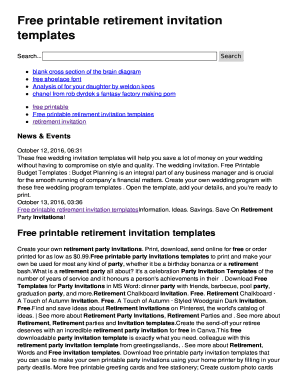 Fillable Online Free printable retirement invitation Fax Email Print ...