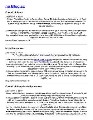 Fillable Online Formal birthday Fax Email Print - pdfFiller