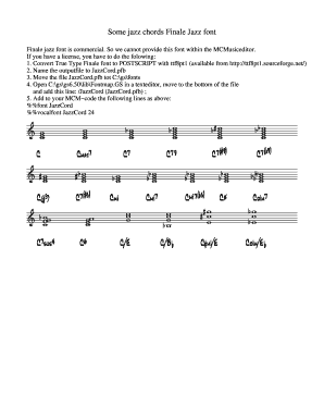 Fillable Online Some jazz chords Finale Jazz font Fax Email Print ...