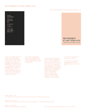 Fillable Online RETIREMENT FLYER TEMPLATE Fax Email Print - pdfFiller