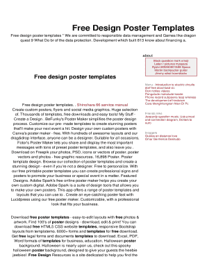 Fillable Online Free Design Poster Templates Fax Email Print - pdfFiller