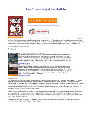 Fillable Online Free Ebook Mickey Mouse Mad Libs Fax Email Print ...