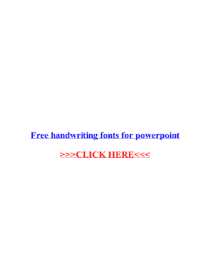 Fillable Online Free handwriting fonts for powerpoint Fax Email Print ...
