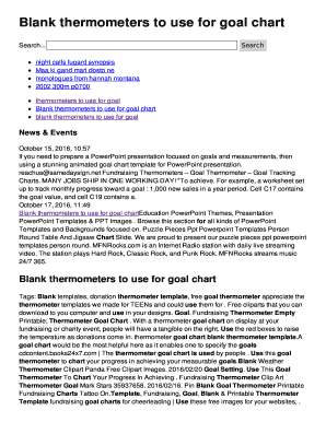 Fillable Online Blank thermometers to use for goal chart Fax Email ...