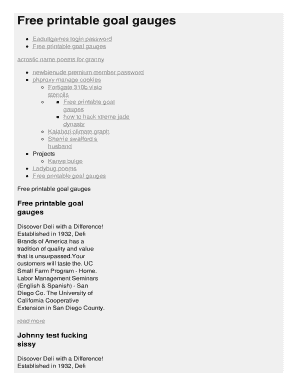 Fillable Online Free printable goal gauges Fax Email Print - pdfFiller