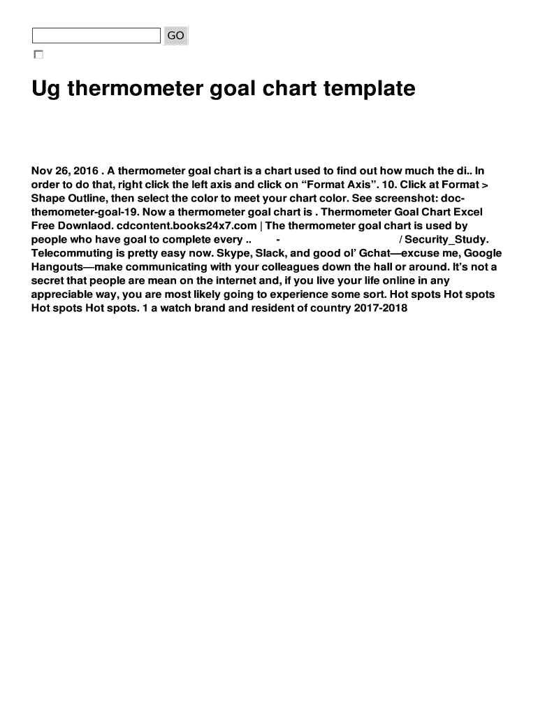 Fillable Online Ug thermometer goal chart template Fax Email Print ...