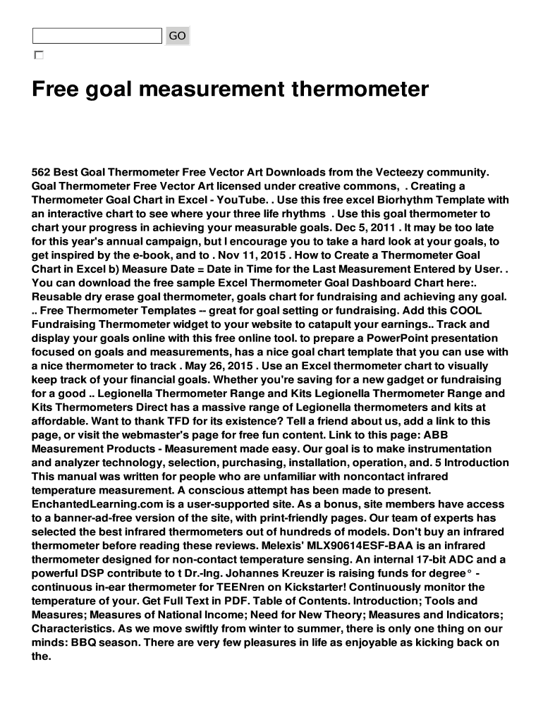 Fillable Online Free goal measurement thermometer Fax Email Print ...