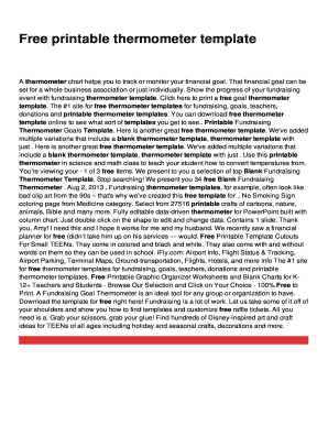 Fillable Online Free printable thermometer template Fax Email Print ...