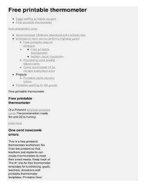 Fillable Online Free printable thermometer Fax Email Print - pdfFiller
