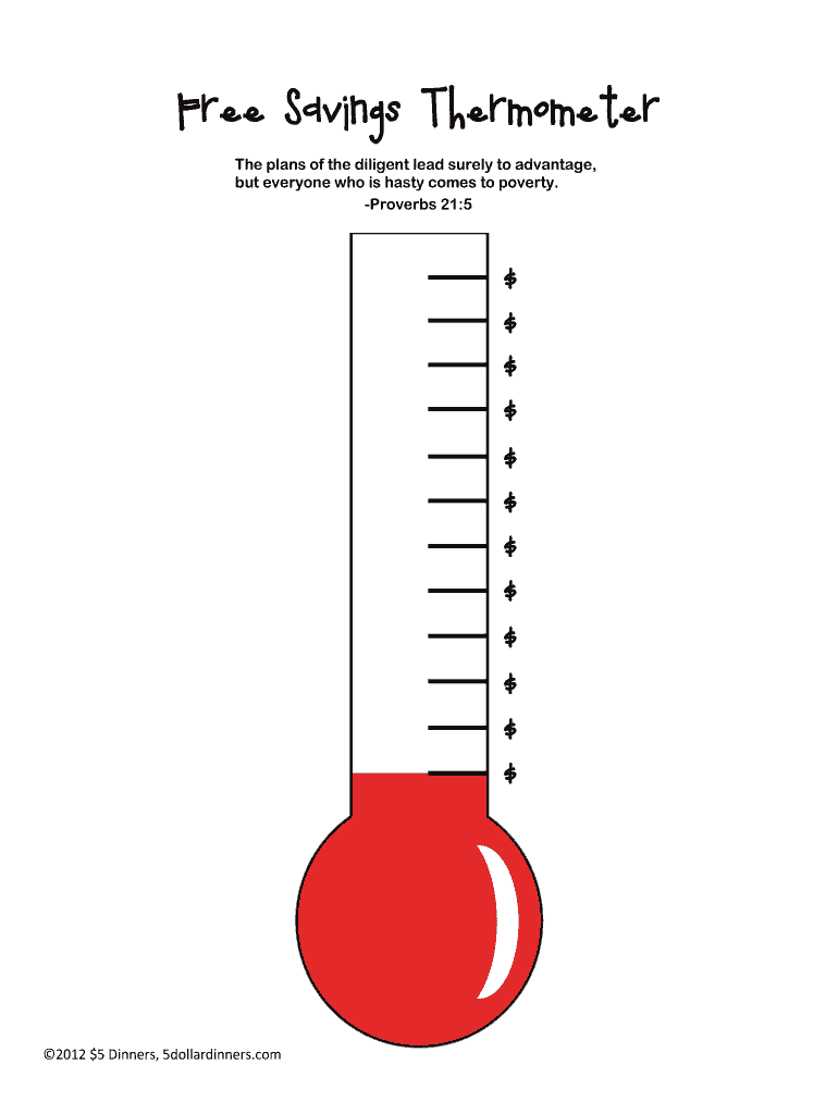 Fillable Online Free Savings Thermometer Fax Email Print - pdfFiller