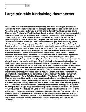 Fillable Online Large printable fundraising thermometer Fax Email Print - pdfFiller