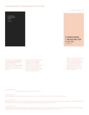 Fillable Online FUNDRAISING THERMOMETER POSTER Fax Email Print - pdfFiller