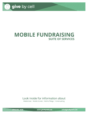 Fillable Online Mobile Give Mobile Donate Mobile Pledge Screencasting ...
