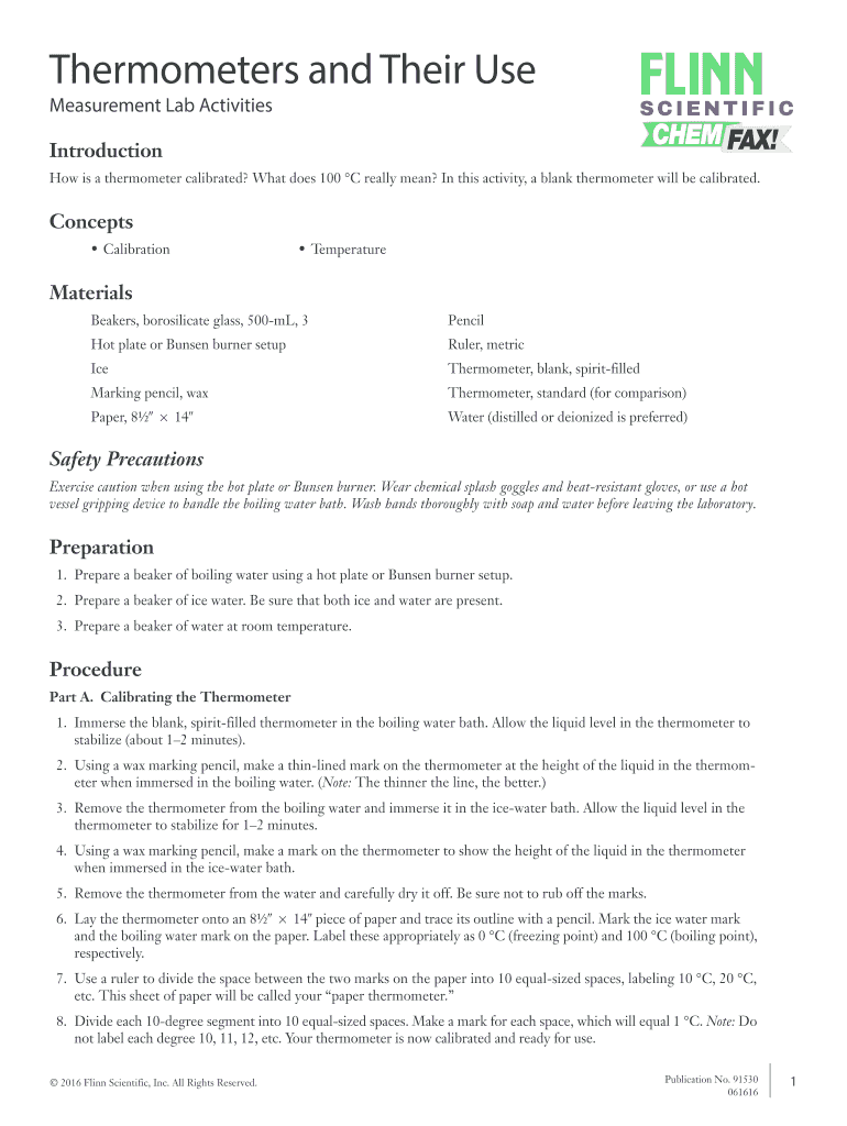 Fillable Online Thermometers and Their Use Fax Email Print - pdfFiller