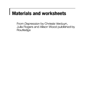 Fillable Online From Depression by Chrissie Verduyn, Fax Email Print ...