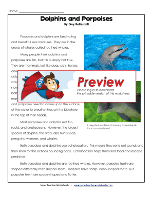 Dolphins And Porpoises Answer Key - Fill Online, Printable, Fillable ...