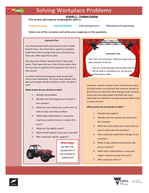 Fillable Online Solving Workplace Problems Fax Email Print - pdfFiller