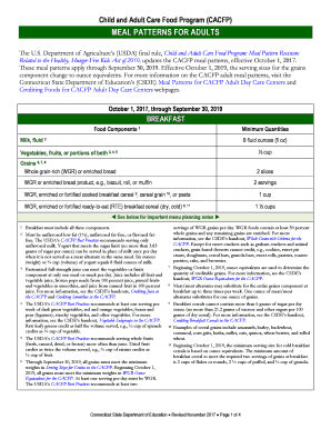 Fillable Online MEAL PATTERNS FOR ADULTS Fax Email Print - pdfFiller