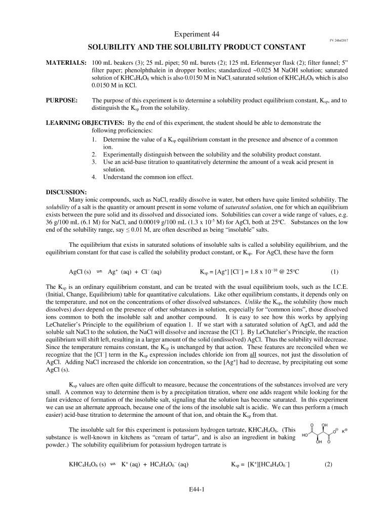 Fillable Online Experiment 44 Fax Email Print - pdfFiller