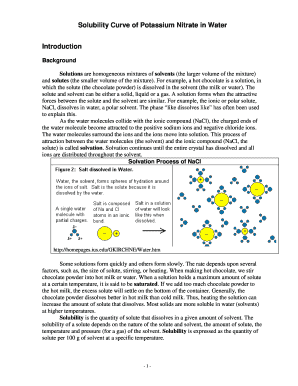 Fillable Online Solubility Curve of Potassium Nitrate in Water Fax ...