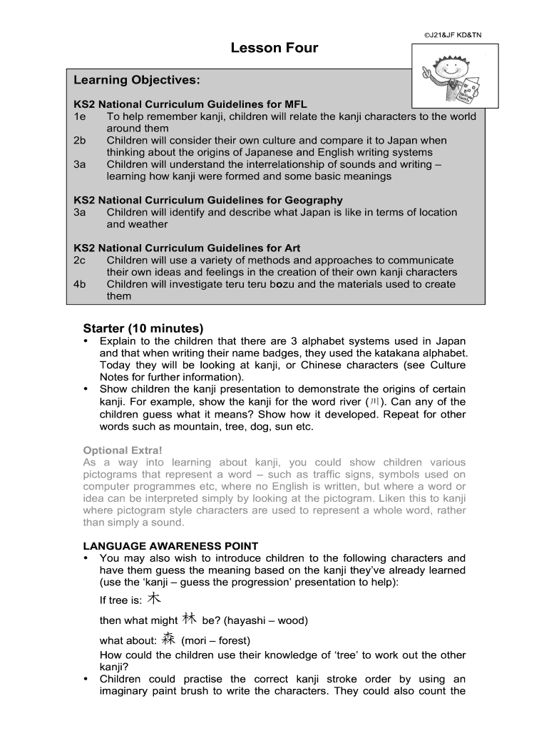 Fillable Online KS2 National Curriculum Guidelines for MFL Fax Email ...