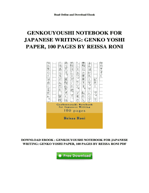 Fillable Online JAPANESE WRITING: GENKO YOSHI Fax Email Print - pdfFiller