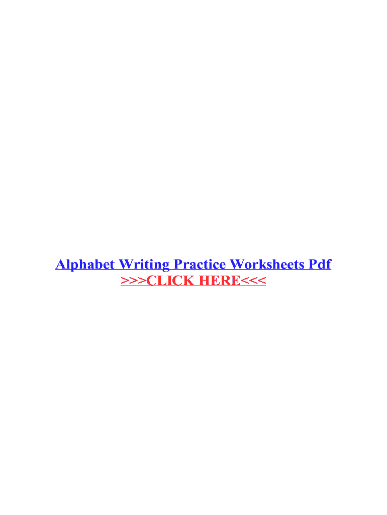 Fillable Online Alphabet Writing Practice Worksheets Pdf Fax Email ...