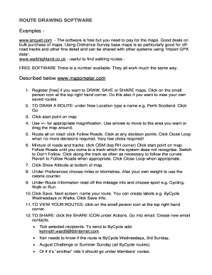 Fillable Online ROUTE DRAWING SOFTWARE Fax Email Print - pdfFiller