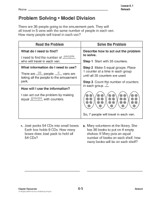 Fillable Online Problem Solving Model Division Fax Email Print - pdfFiller