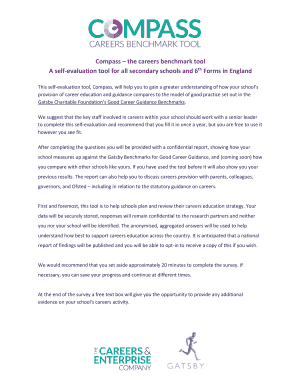 Fillable Online Compass the careers benchmark tool Fax Email Print ...