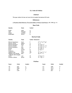 Fillable Online Units & Prefixes Fax Email Print - pdfFiller