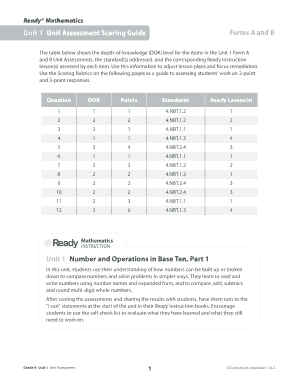Fillable Online Unit 1 Unit Assessment Scoring Guide Fax Email Print ...