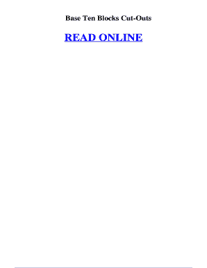 Fillable Online Base Ten Blocks Cut-Outs Fax Email Print - pdfFiller