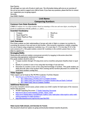Fillable Online 3 Compare two two-digit numbers based on meanings of ...