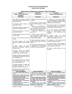Fillable Online Lesson Plan Checklist Fax Email Print - pdfFiller