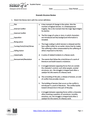 Fillable Online Dramatic Structure Review Fax Email Print - pdfFiller