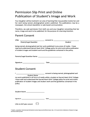 Fillable Online Permission Slip Print and Online Fax Email Print ...