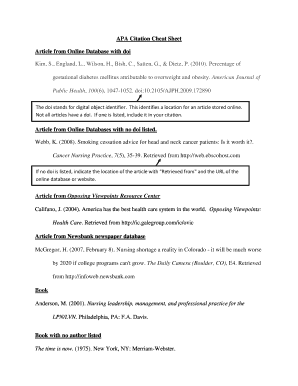 Fillable Online APA Citation Cheat Sheet Fax Email Print - pdfFiller