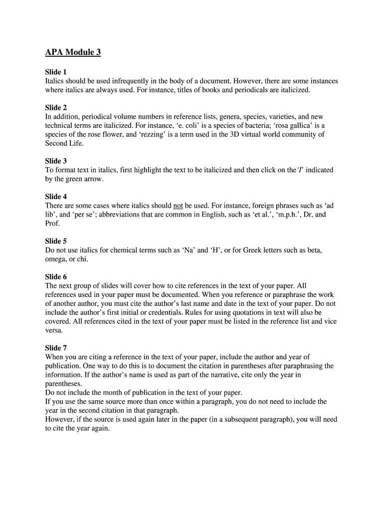Fillable Online APA Module 3 Fax Email Print - pdfFiller