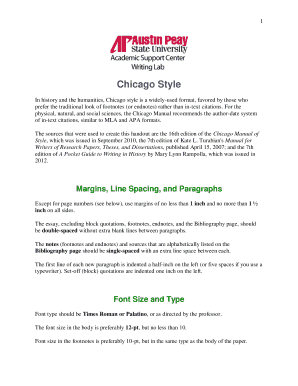 Fillable Online In history and the humanities, Chicago style is a ...