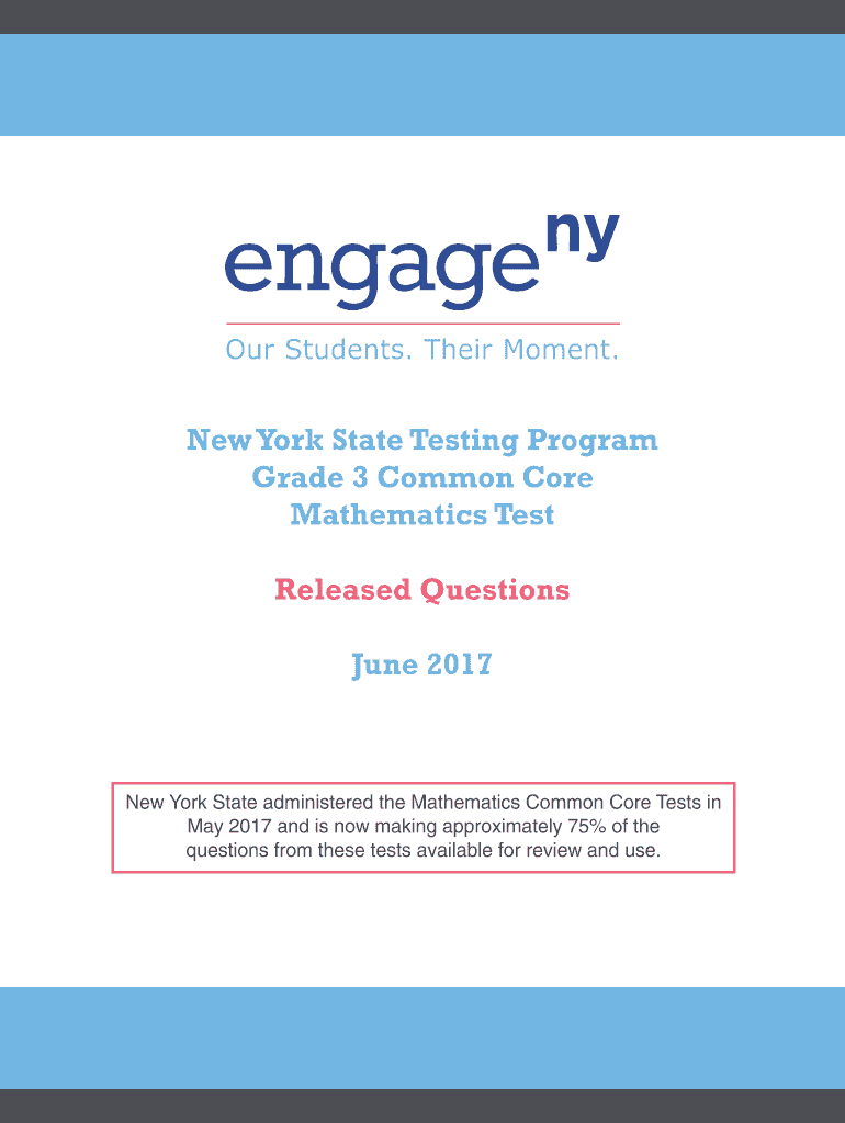 Fillable Online Released 2017 3 8 ELA And Mathematics State Test