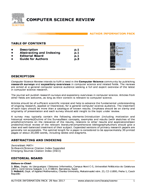 Fillable Online COMPUTER SCIENCE REVIEW Fax Email Print - pdfFiller