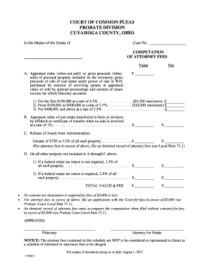 Fillable Online OF ATTORNEY FEES Fax Email Print - pdfFiller