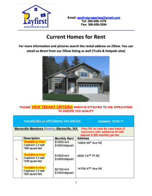 Fillable Online For more information and pictures search the rental ...